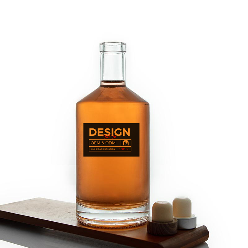 75CL Tall Round Striped Glass Liquor Bottle - Buy 750ml glass liquor ...